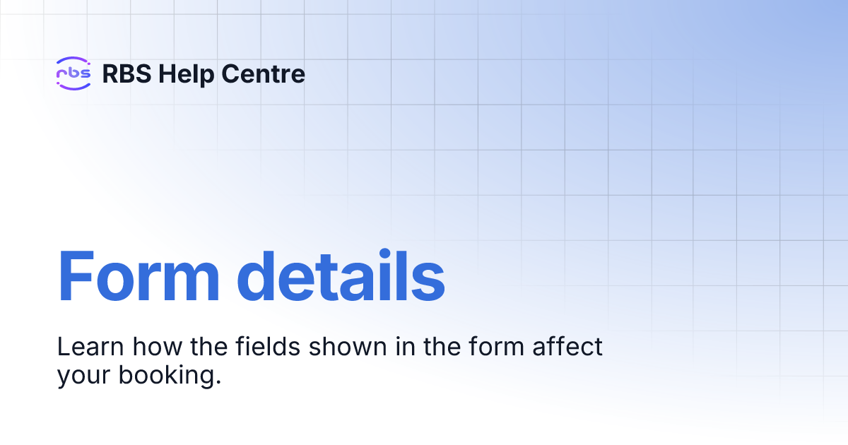 Form details | RBS Help Centre